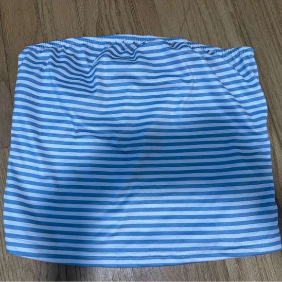 SHEIN | Tops | Shein Blue And White Striped Tube Top | Poshmark